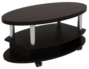 Konferenční stolek K166 Hugo, na kolečkách, ovál 110x60 cm, český výrobek