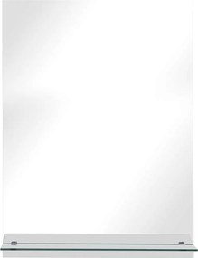 Nástěnné zrcadlo s policí 30 x 50 cm tvrzené sklo 249435
