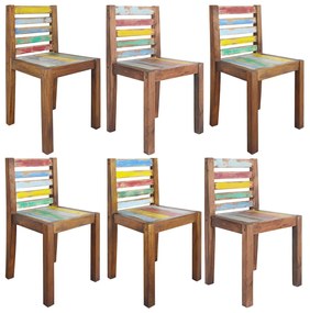 Jídelní židle 6 ks masivní recyklované dřevo,  3082891
