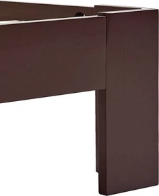Rám postele tmavě hnědý masivní borovice 100 x 200 cm 283173
