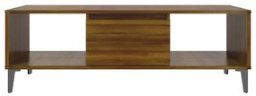 Konferenční stolek hnědý dub 103,5 x 60 x 35 cm dřevotříska - Default Title
