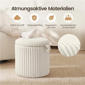 Taburet – béžová, ø43 cm × 45 cm (výška) (257755834861)