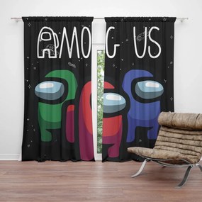 Sablio Závěs AMONG US Černý vesmír: 2ks 140x250cm