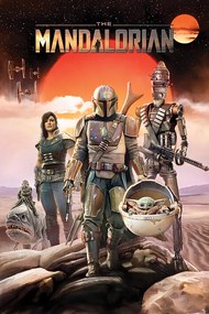 Plakát, Obraz - Star Wars - The Mandalorian - Group
