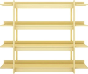 Dřevěná nástěná knihovna FRAME vanilková