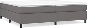Rám postele s boxspringem tmavě šedý 200 x 200 cm textil 3120887