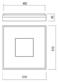 Redo 01-2000 stropní LED svítidlo stmívatelné Maya světle bledě zlaté, 55W, 3000K, 51cm