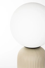 Béžová keramická stolní lampa se skleněným stínidlem (výška 53 cm) Dash – Zuiver