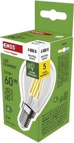 EMOS Filament Mini Globe 3,8W E14 neutrální bílá / LED žárovka / náhra