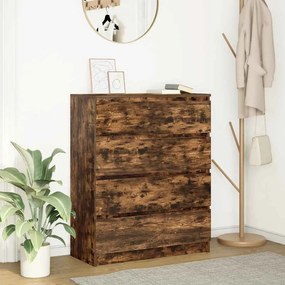 Příborník kouřový dub 80x35x99 cm kompozitní dřevo 3328484