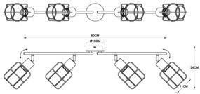 Globo 54037-4 - Bodové svítidlo WILLA 4xE27/40W/230V
