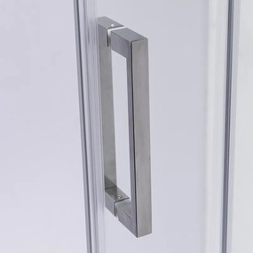 BPS-koupelny Posuvné sprchové dveře HYD-PD03B 110 chrom/transparent pro instalaci do niky + vanička HYD-OSV-ST04B černá