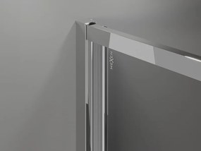 Mexen Exo, skládací sprchová kabina, dveře 120 cm + boční stěna 110 cm, transparentní sklo, chrom, 816-120-110-01-00