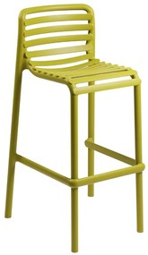 OnaDnes -20% Nardi Žlutá plastová zahradní barová židle Doga 75 cm