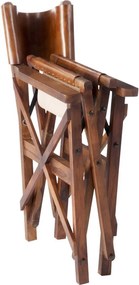 Režisérské kožené skládací křeslo - 56*56*88 cm
