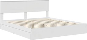 Postel s úložným prostorem Bílá 180 x 200 cm Kompozitní dřevo 3408431