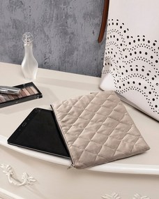 Pouzdro na tablet Velvet barva šedá látka lesklé, sametová