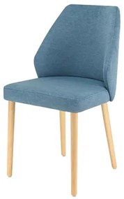 Modrá velurová židle KELLAN