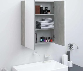vidaXL Koupelnová skříňka se zrcadlem 60 x 15 x 75 cm MDF [331525] Barva: Betonová šedá
