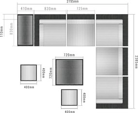 DEOKORK Ratanová variabilní sestava SEVILLA  pro 7 osob (antracit)