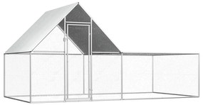 Klec pro kuřata 4 x 2 x 2 m pozinkovaná ocel