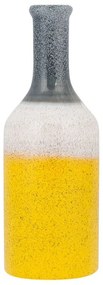 Kamenina Dekorativní váza 36 Pestrá Žlutá LARNACA Beliani