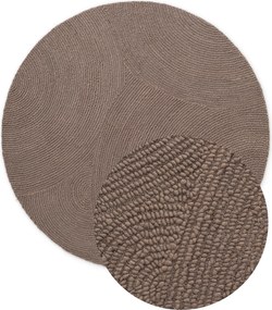Hanse Home, AKCE: 200x200 (průměr) kruh cm Kusový koberec Calmio 106219 Taupe kruh, hnědá, ložnice