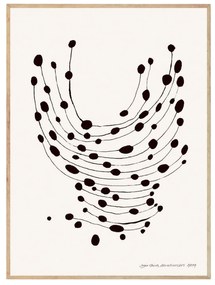 THE POSTER CLUB Autorský plakát Dancing Dots by Leise Dich Abrahamsen 30x40 cm, černá barva