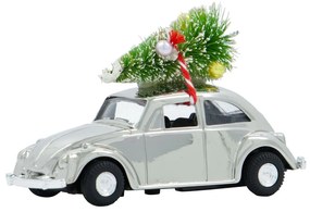 Vánoční autíčko Xmas Car Mini Silver House Doctor