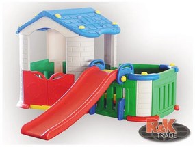 RkToys zahradní domeček + skluzavka