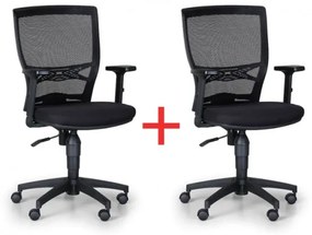 Kancelářská židle VENLO 1+1 ZDARMA, černá