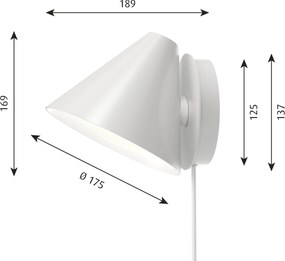 Stropní svítidlo Circle Semi Recessed LED bílá
