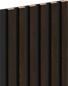 Mexen Lam-B, akustické stěnové lamely 275 × 30 cm, HDF deska 4 mm, technická dýha, eben hnědý, S100-275307-3015-022