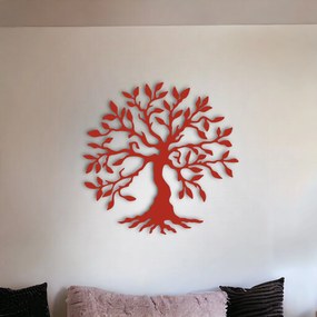 Strom života 11 - kovový obraz na zeď Velikost: 75cm, Barva: Red