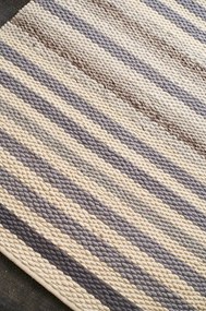 Diamond Carpets India, Ručně vázaný kusový koberec MCK Strop DE 2263 Pastel Brown Mix, 300x400, černobílá, ložnice