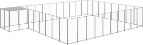 vidaXL Psí kotec 25,41 m² ocel [3082235] Barva: Černá
