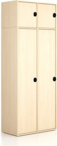Nástavba pro skříně FRAME, 2x dveře, 872 x 450 x 427 mm, kódový zámek, bříza