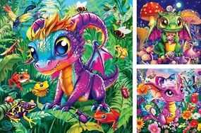 Ravensburger 120043010 Dráčátka objevují přírodu 3x49 dílků / věk od: