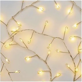 Vánoční osvětlení EMOS D3FW01 100LED nano řetěz stříbrná 2,4m teplá bílá s časovačem