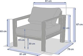 DEOKORK Hliníková rohová sestava VANCOUVER pro 6 osob (antracit)
