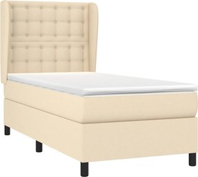 Box spring postel s matrací krémová 80 x 200 cm textil 3128242