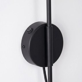 Sollux Lighting Nástěnné svítidlo NOX 1 černé s vypínačem
