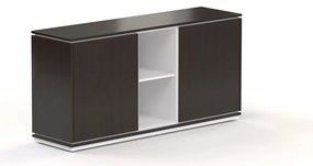 Nízká skříň Creator 162,8 x 44,5 x 80,3 cm, bílá / wenge