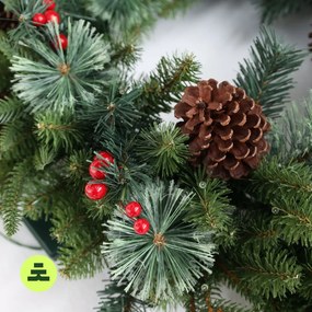 Vánoční věnec Zdobený 50 LED 60 cm