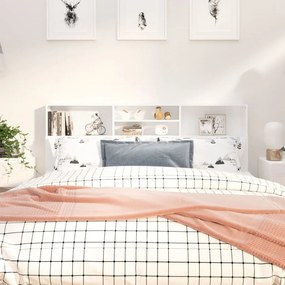 vidaXL Čelo postele s úložným prostorem 180 x 19 x 103,5 cm [811884] Barva: Bílá