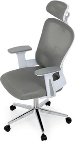 Ergonomická kancelářská židle EMILIE - šedá síťovina