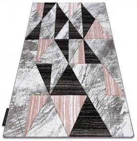 Kusový koberec ALTER Nano trojúhelníky růžový