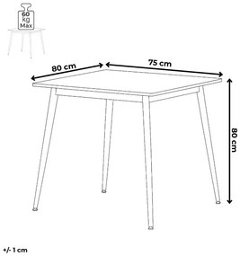 Autronic Jídelní stůl HT-398M Barva: Bílá