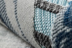 Dywany Łuszczów, Kusový koberec Botanic 65242 Feathers aqua – na ven i na doma, 157x220, modrá, chodba / předsíň
