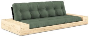 OnaDnes -20% Zelená dvoumístná rozkládací pohovka Karup Design Base II. 244 cm